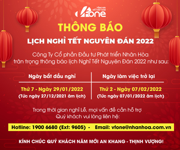 Tổng đài điện thoại ảo Voip Cloud VFone Nhân Hòa #1 Việt Nam